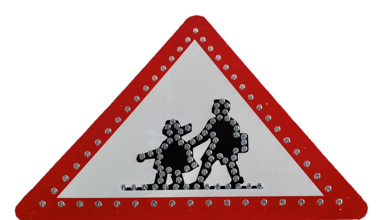 Solar LED school triangle sign