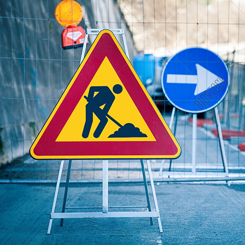 Stainless steel single-sided safety sign