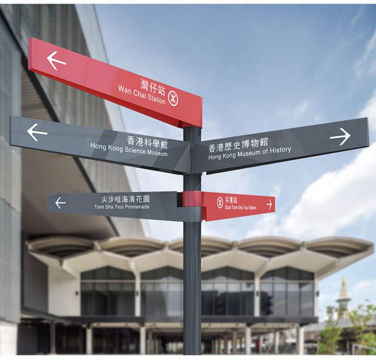 Stainless steel traffic column street sign