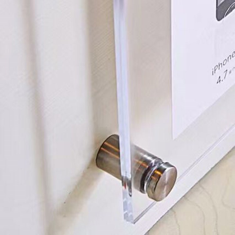 Threaded bracket for advertising signs