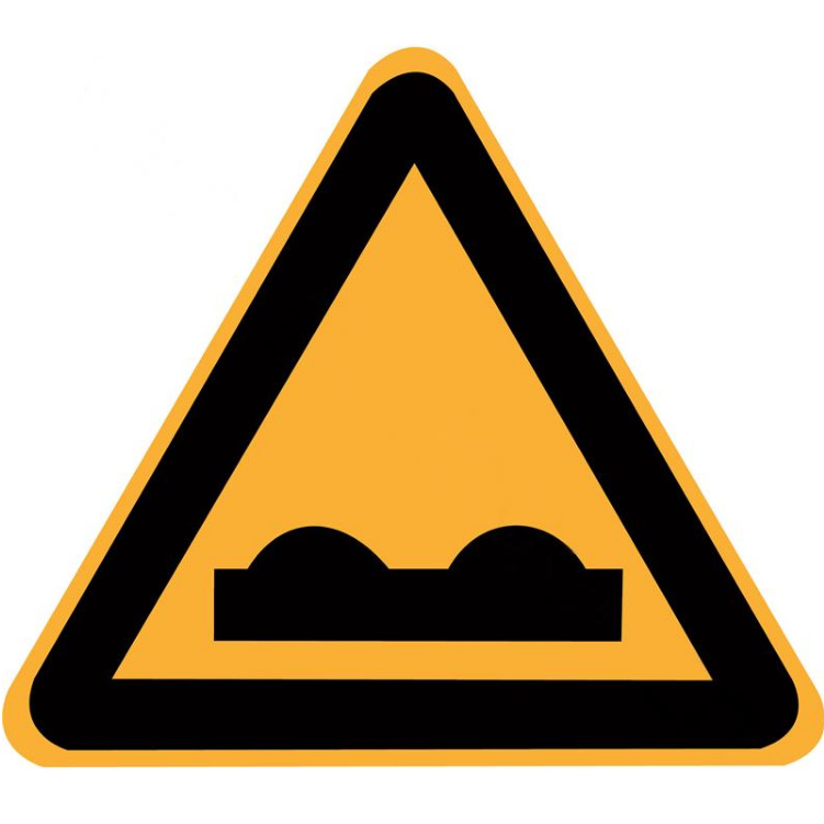 Triangle sign for driving around the island