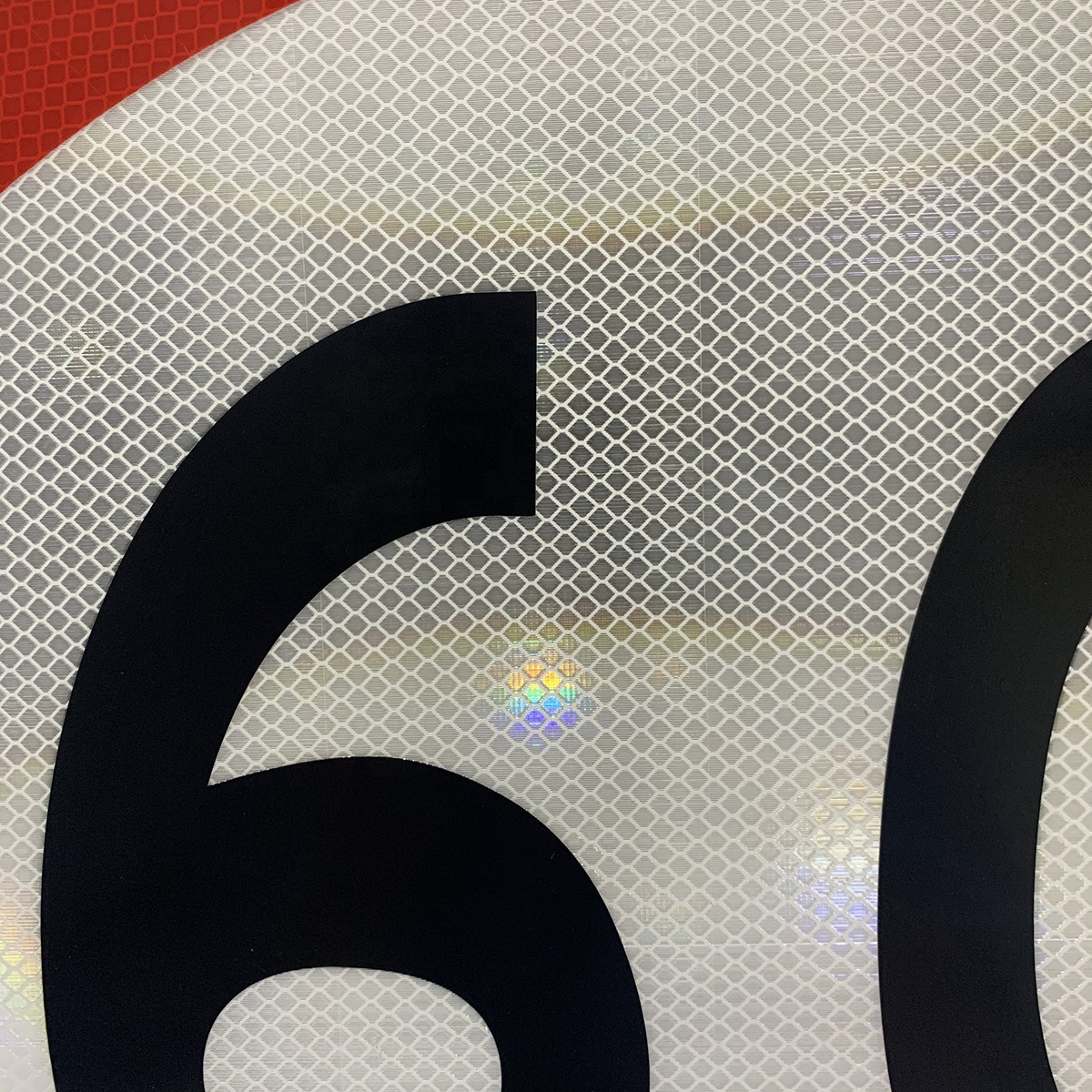 Up to 60 km speed limit sign