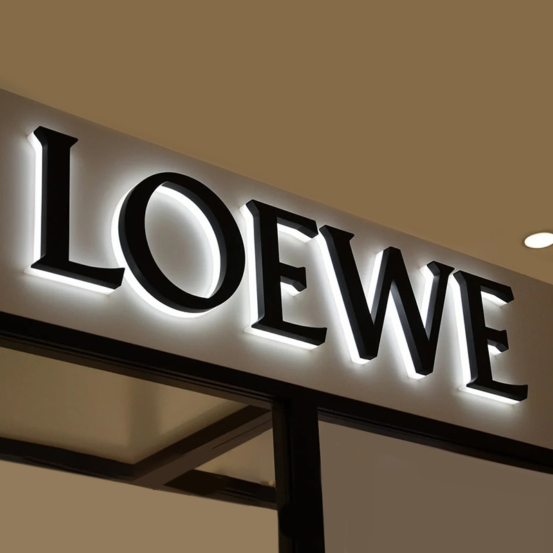 Various sizes of shop LED signs