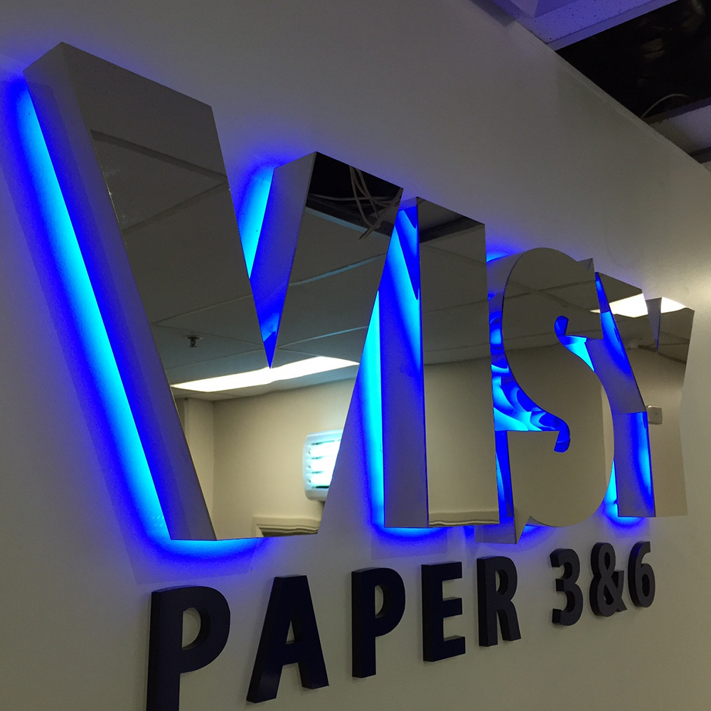 Various sizes of shop LED signs