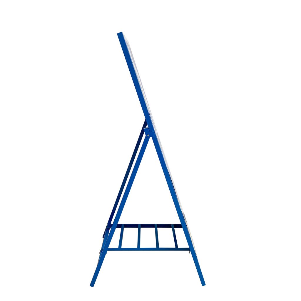 Work warning blue safety sign frame