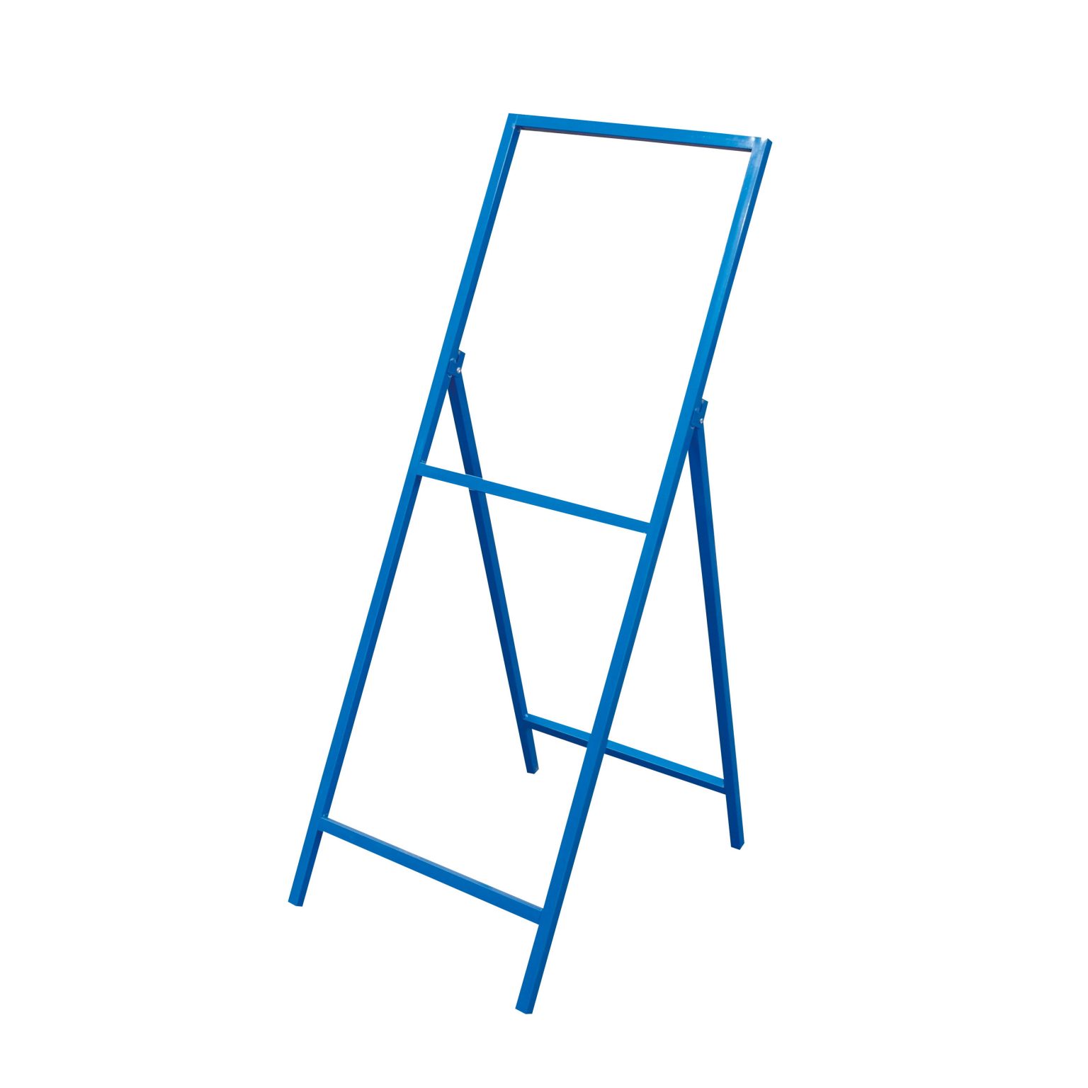 Work warning blue safety sign frame