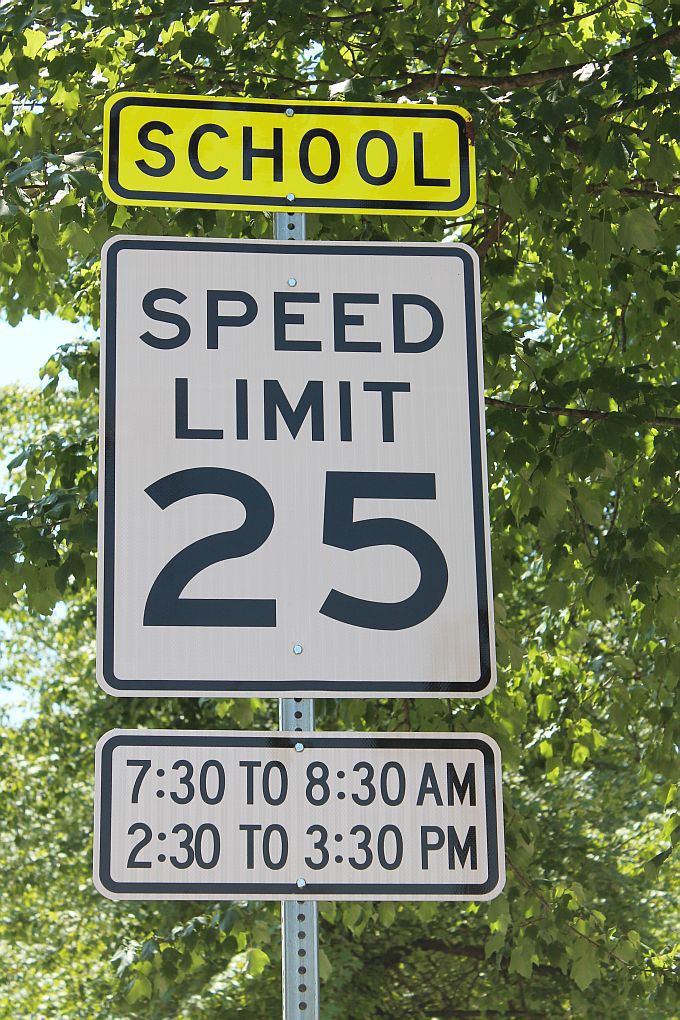 Yellow community road school road sign
