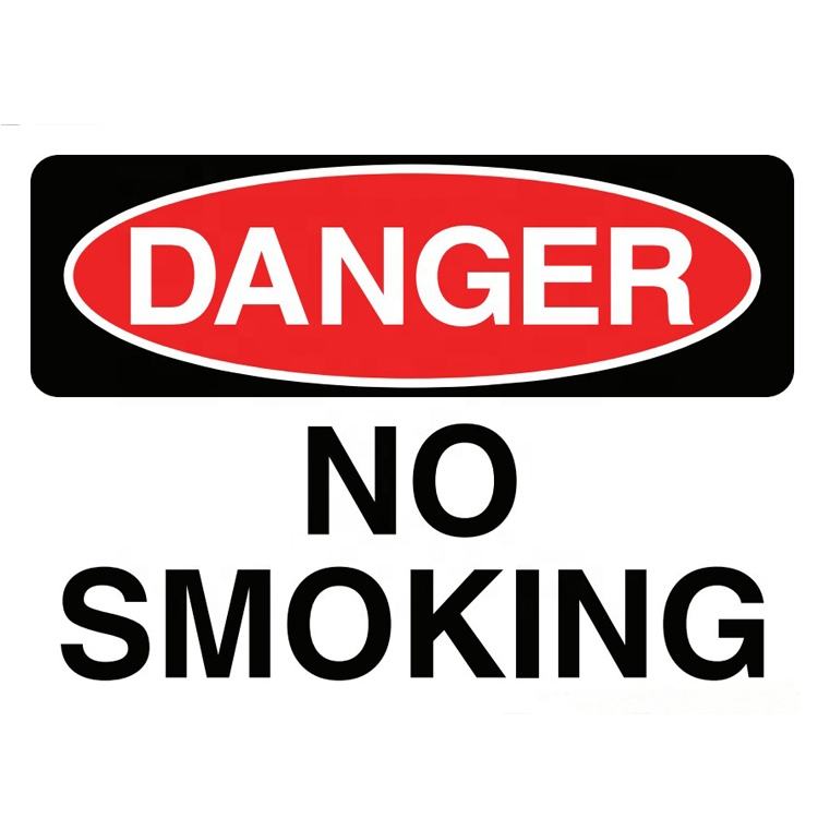 Custom NO SMOKING Aluminum Road Sign for Safety Awareness