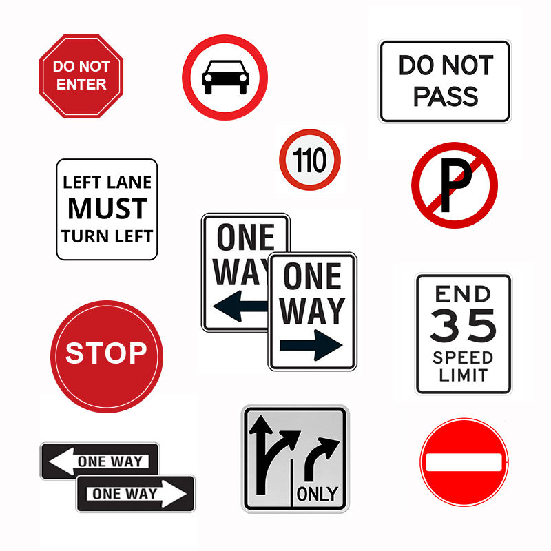 Factory Custom Metal Reflective Regulatory Traffic Signs